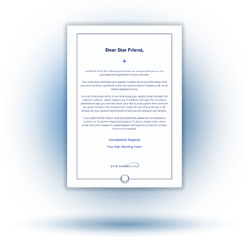 Buy and name a Star - Unique, personal and forever